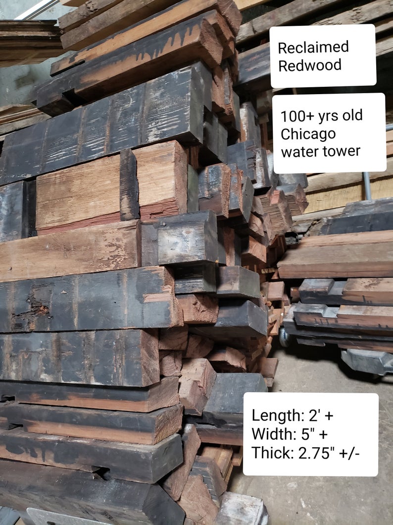 Reclaimed Redwood (Per Piece) – Chicago Fabrications