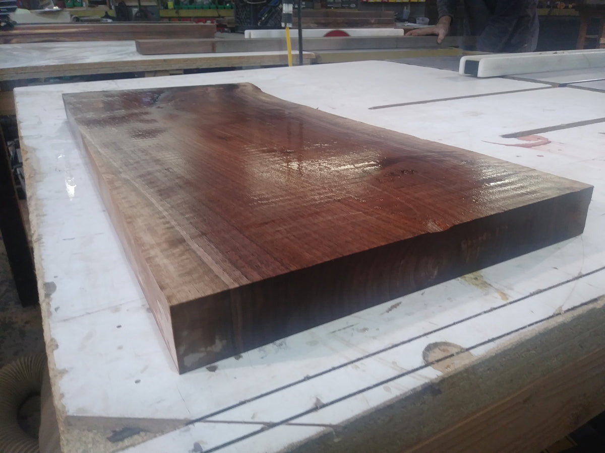 Walnut natural live edge rustic rough slab lumber wood for Shelf
